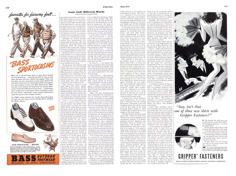 Scovill Manufacturing Company: Gripper Fasteners | Esquire | MAY, 1941