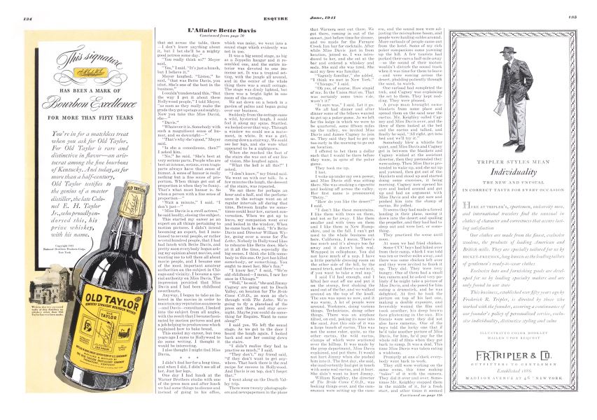 National Distillers Products Corp.: Old Taylor | Esquire | JUNE 1941