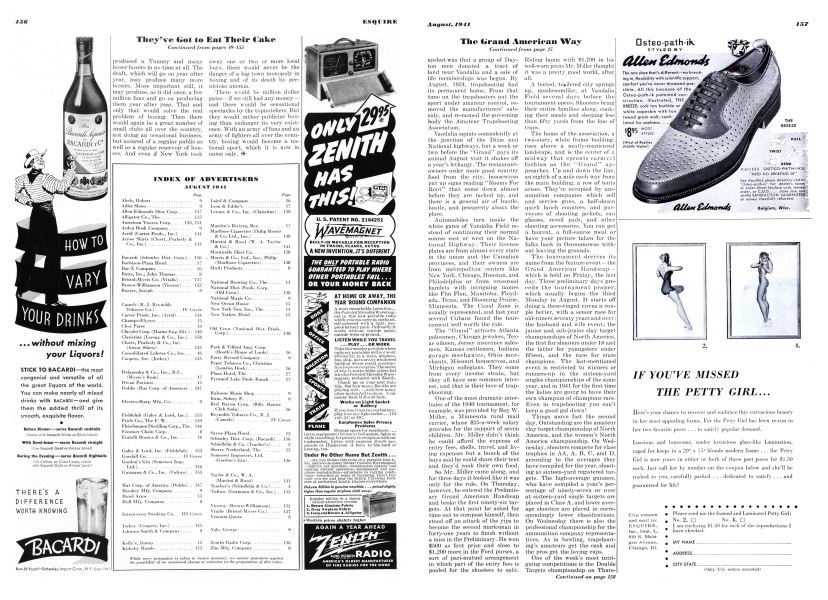 Advertisement: Esquire | Esquire | AUGUST 1941