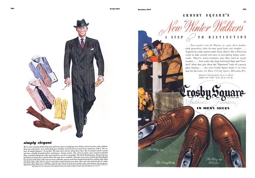 Simply Elegant | Esquire | OCTOBER 1941