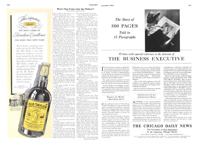 THE CHICAGO DAILY NEWS | Esquire | NOVEMBER 1941