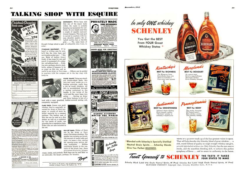 Advertisements | Esquire | DECEMBER, 1941