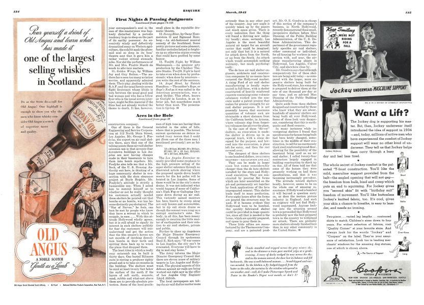 National Distillers Products Corporation: OLD ANGUS | Esquire | MARCH 1942