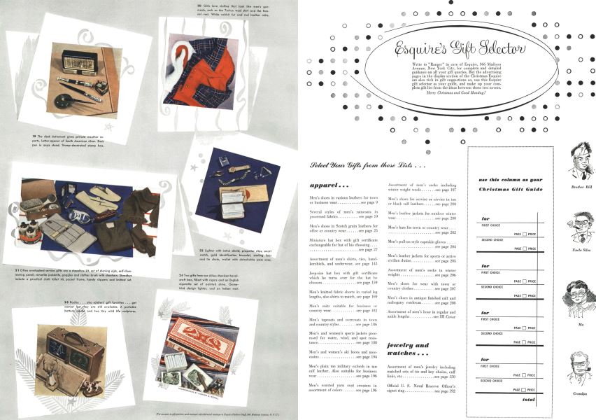 Esquire's Gift Selector | Esquire | January,1943