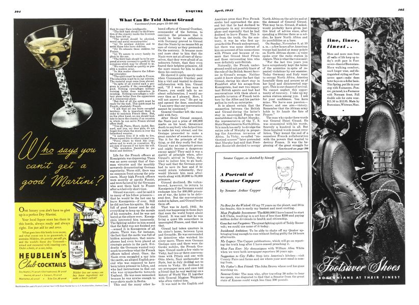 G. F. Heublein & Bro.: Heublein's Club Cocktails | Esquire | APRIL 1943