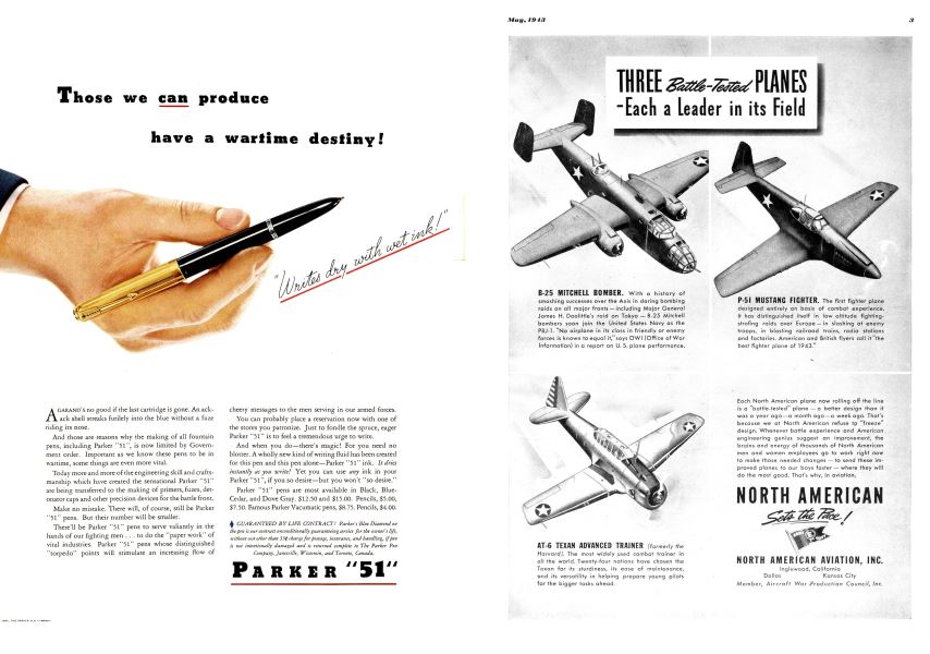 The Parker Pen Company: Parker "51" | Esquire | MAY 1943