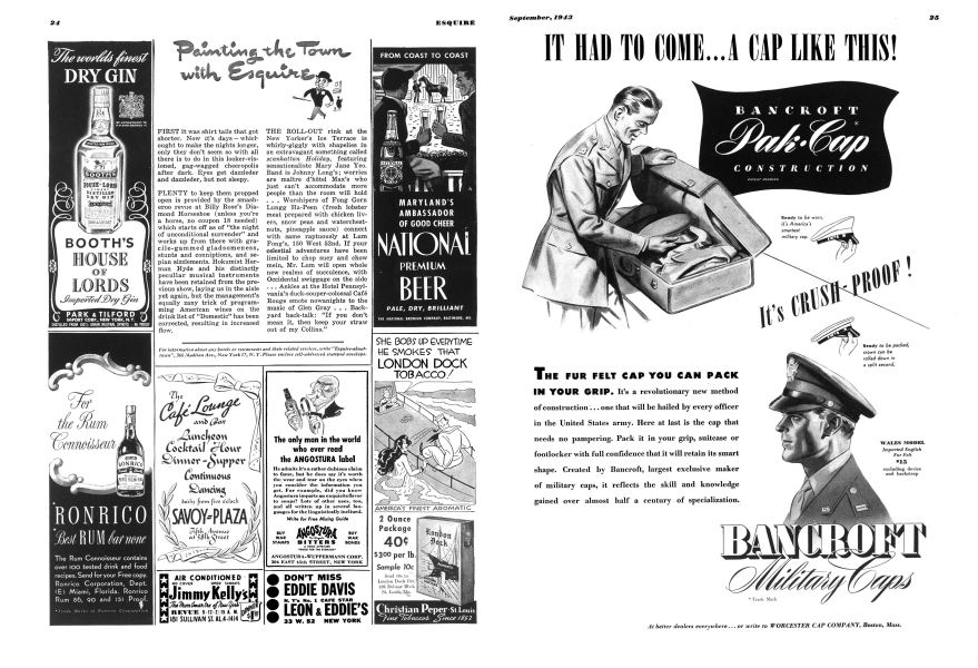 Worcester Cap Company: Bancroft Military Caps | Esquire | SEPTEMBER 1943