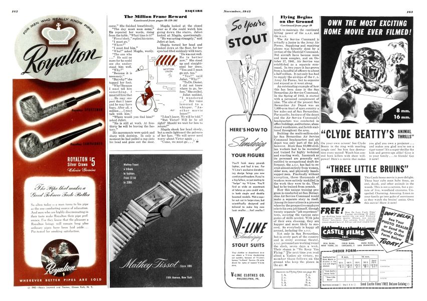 V-line Clothes Co. | Esquire | NOVEMBER 1943