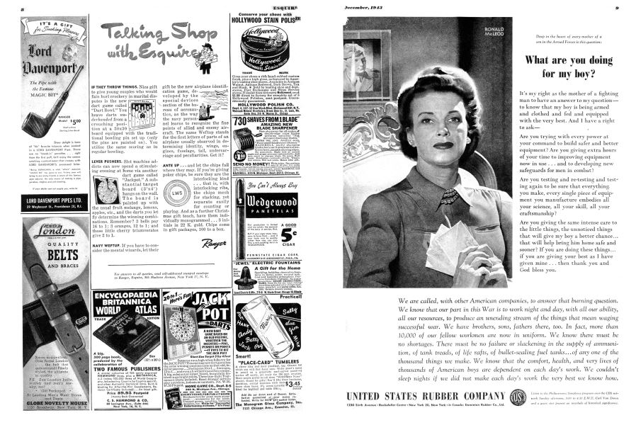 Talking Shop with Esquire | Esquire | DECEMBER, 1943