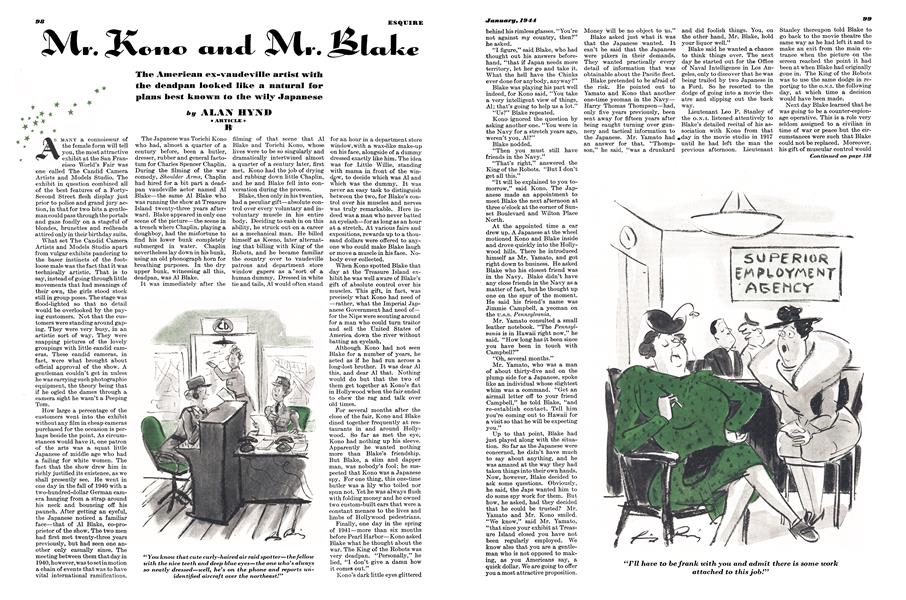 Mr. Kono and Mr. Blake | Esquire | JANUARY, 1944