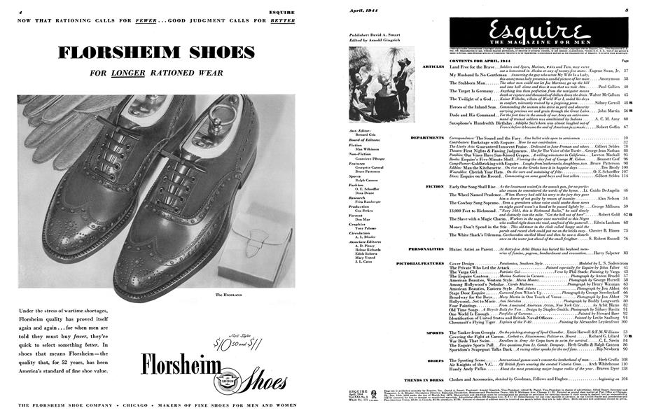 The Florsheim Shoe Company | Esquire | APRIL 1944
