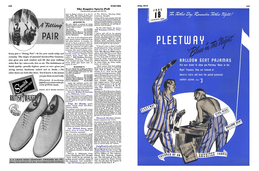 J. P. Smith Shoe Company: Synchro-flex | Esquire | JULY 1944