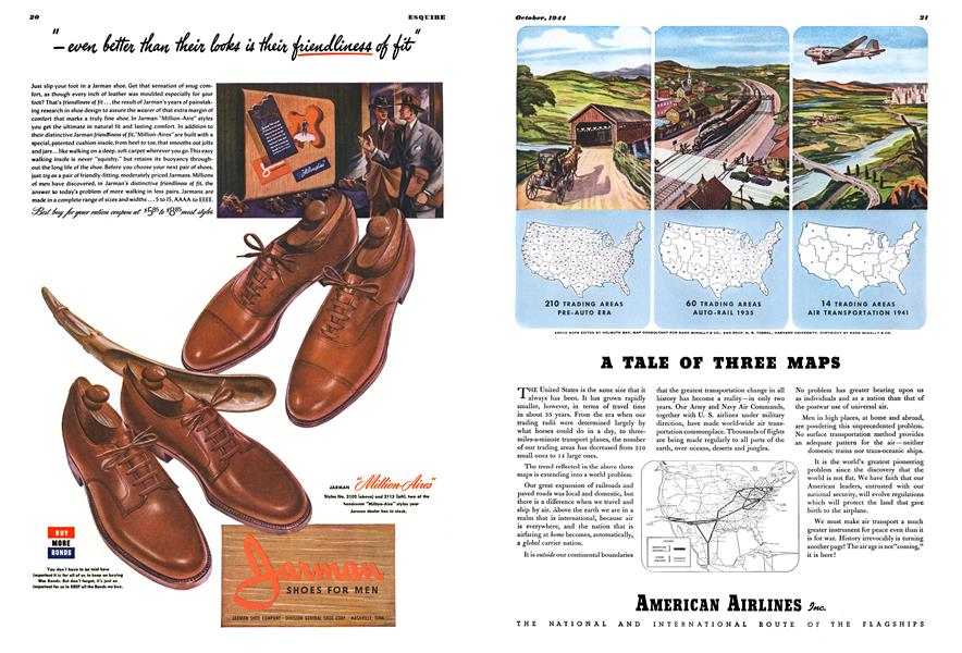 Jarman Shoe Company: Jarman Shoes | Esquire | OCTOBER 1944