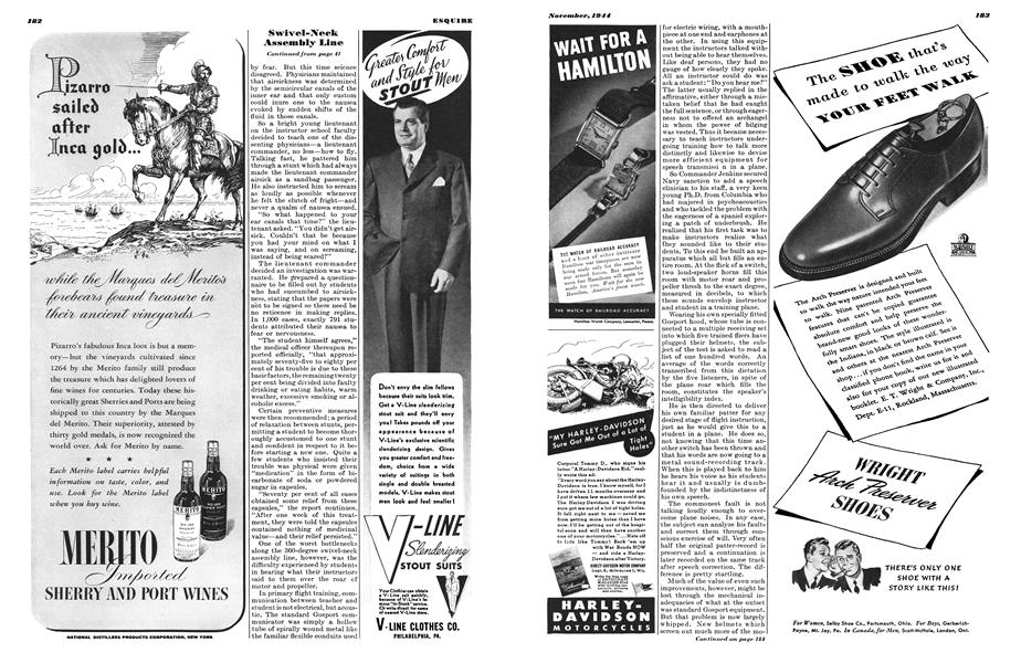 V-LINE CLOTHES CO. | Esquire | NOVEMBER 1944