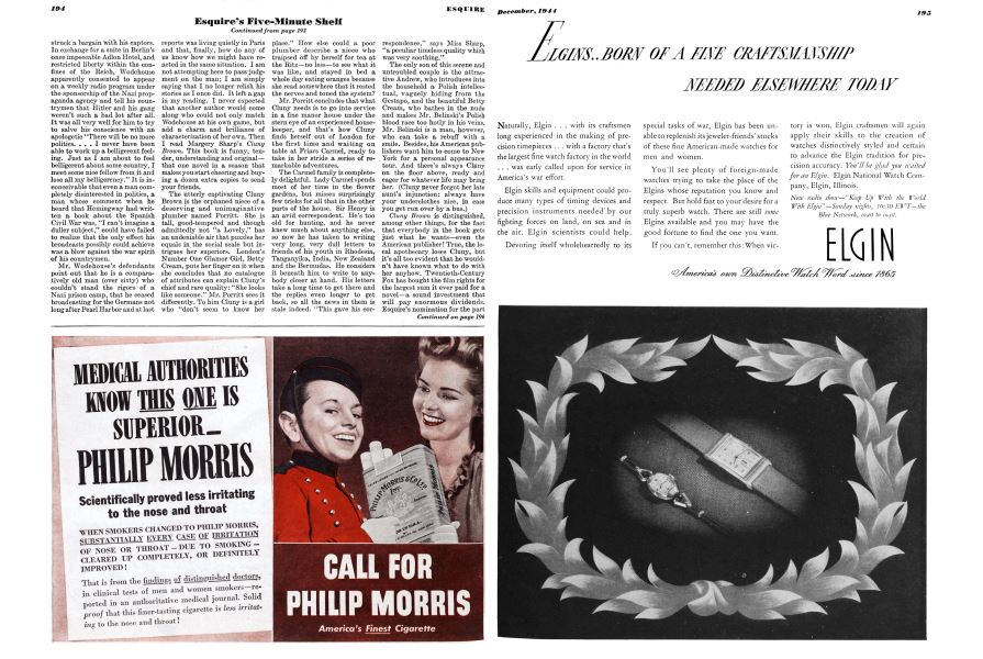Advertisement: Philip Morris | Esquire | DECEMBER, 1944