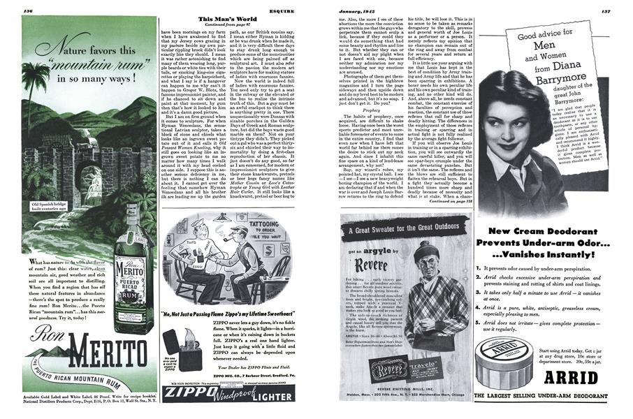 Advertisement: Arrid | Esquire | JANUARY, 1945