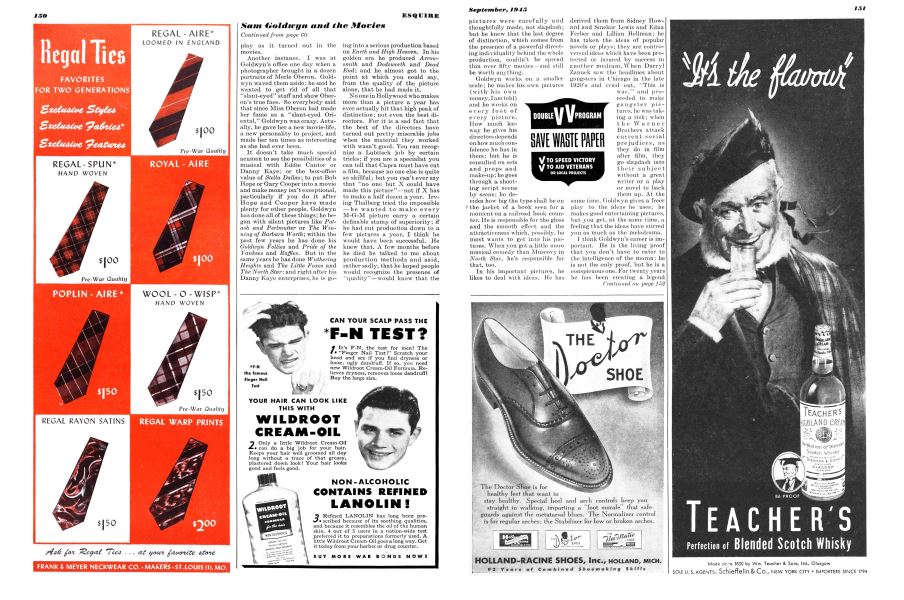 Advertisement: Wildroot Cream-oil | Esquire | SEPTEMBER 1945