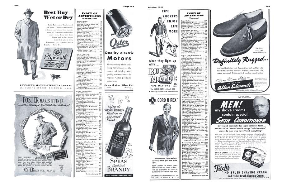 Advertisements | Esquire | OCTOBER, 1945