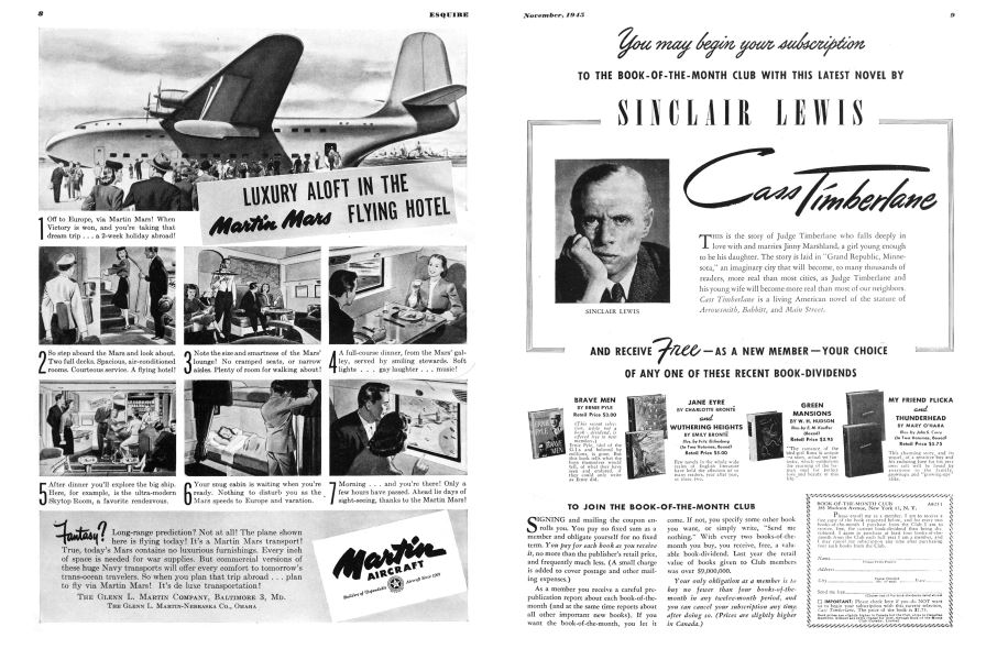 THE GLENN L. MARTIN COMPANY: Martin Mars | Esquire | NOVEMBER, 1945