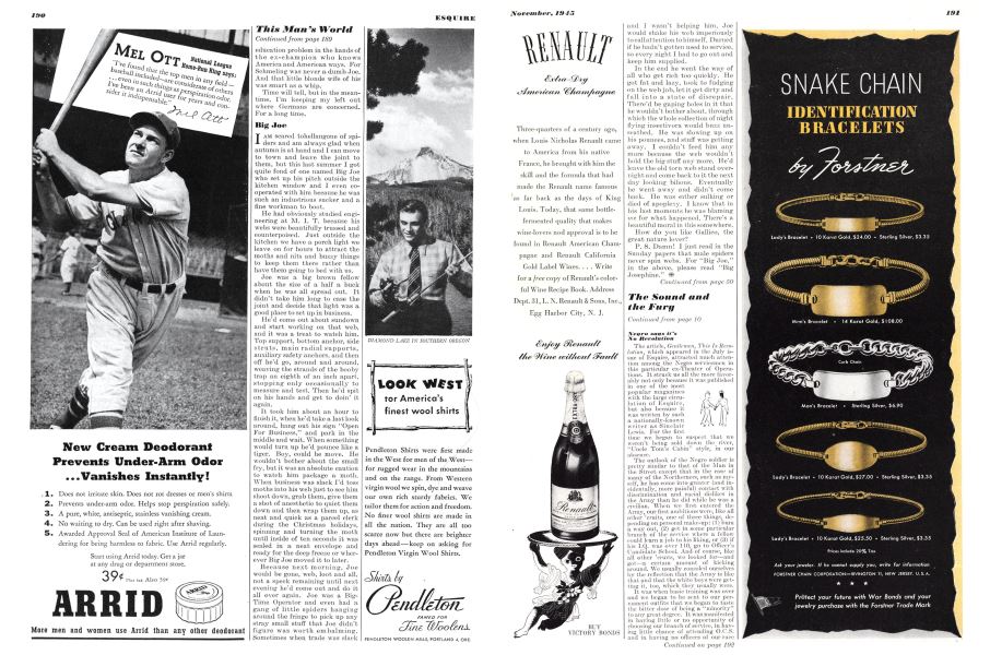 ARRID: Cream Deodorant | Esquire | NOVEMBER, 1945