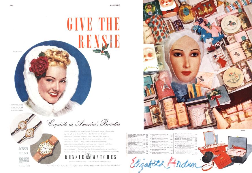 Paul V. Eisner Co.: Rensie Watches | Esquire | JANUARY, 1946