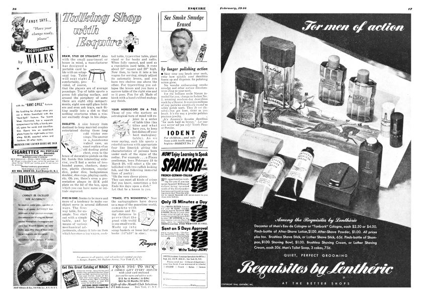 Advertisements | Esquire | FEBRUARY, 1946