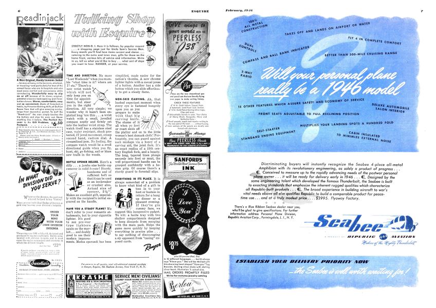 Advertisements | Esquire | FEBRUARY, 1946