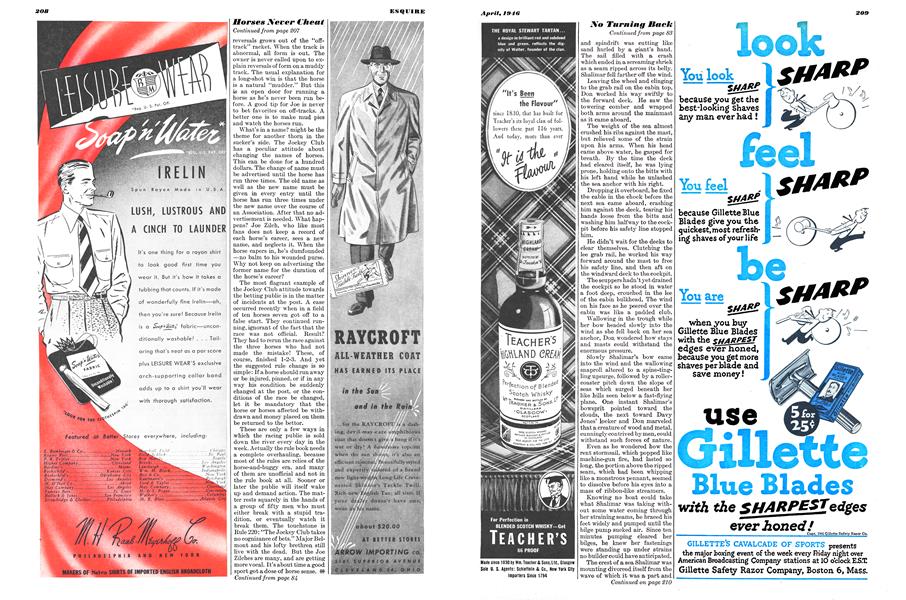 Gillette Safety Razor Company: Gillette Blue Blades | Esquire | APRIL, 1946