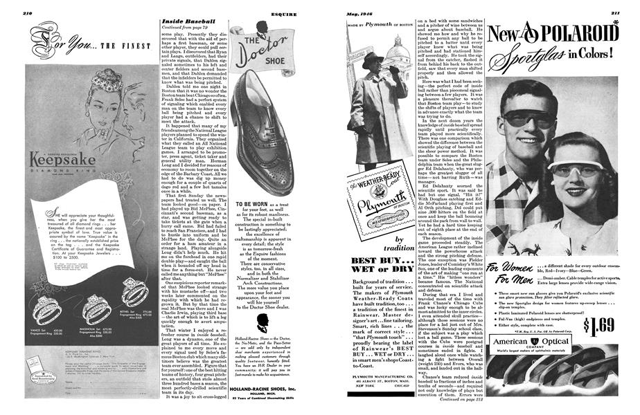 HOLLAND-RACINE SHOES, Inc.: THE Doctor SHOE | Esquire | MAY, 1946