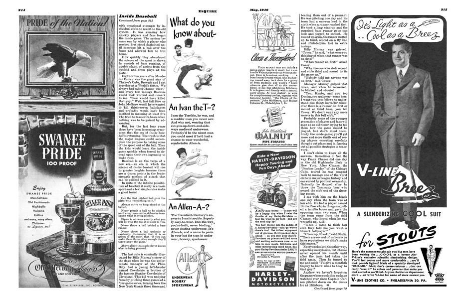 V-LINE CLOTHES CO.: V-LINE Breez | Esquire | MAY, 1946