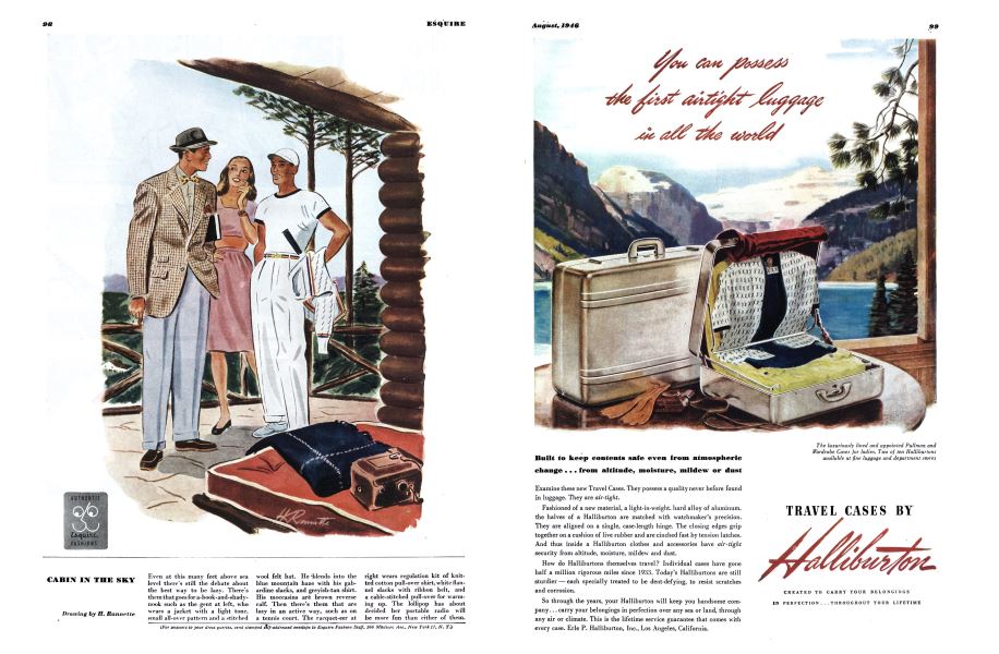 Erle P. Halliburton, Inc.: Travel Cases | Esquire | AUGUST, 1946