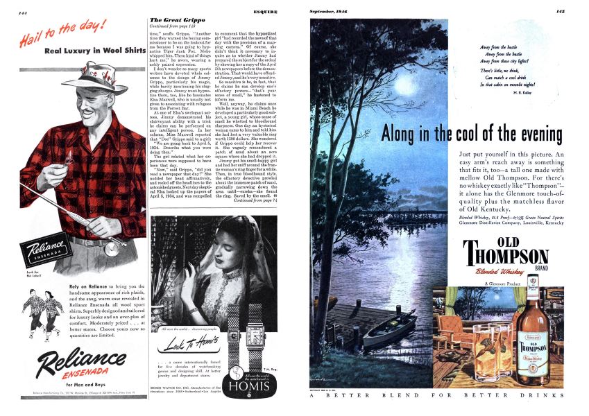 Reliance Manufacturing Co.: Reliance Ensenada | Esquire | SEPTEMBER, 1946
