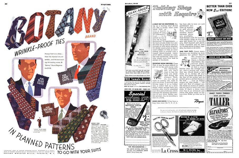 Botany Worsted Mills | Esquire | OCTOBER, 1946