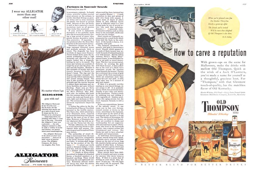 The Alligator Company: Alligator Rainwear | Esquire | NOVEMBER, 1946