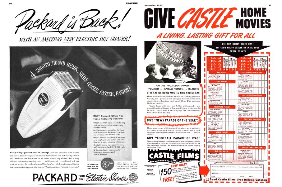 Castle Films Inc. | Esquire | DECEMBER, 1946