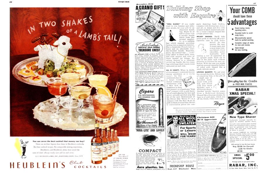 G. F. Heublein & Bro., Inc.: Heublein’s Cocktails | Esquire | DECEMBER ...