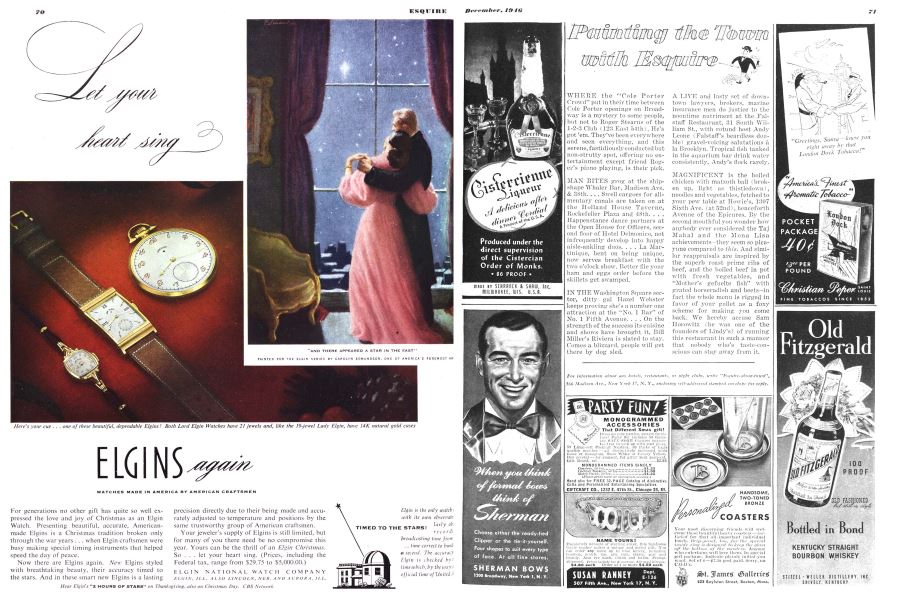 Elgin National Watch Company: Elgin Watch | Esquire | DECEMBER, 1946