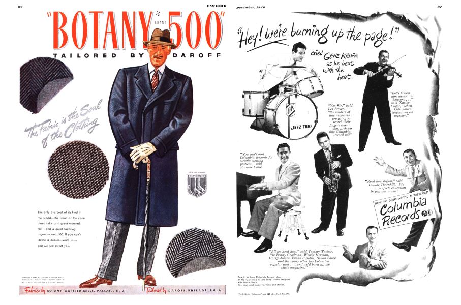 Botany Worsted Mills: "Botany 500" | Esquire | DECEMBER, 1946