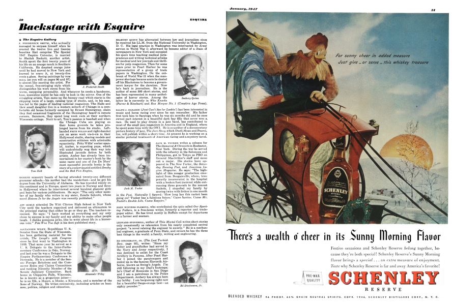 Schenley Distillers Corp.: Schenley Reserve | Esquire | JANUARY, 1947