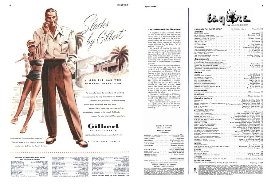 Advertisement: Gilbert | Esquire | APRIL, 1947