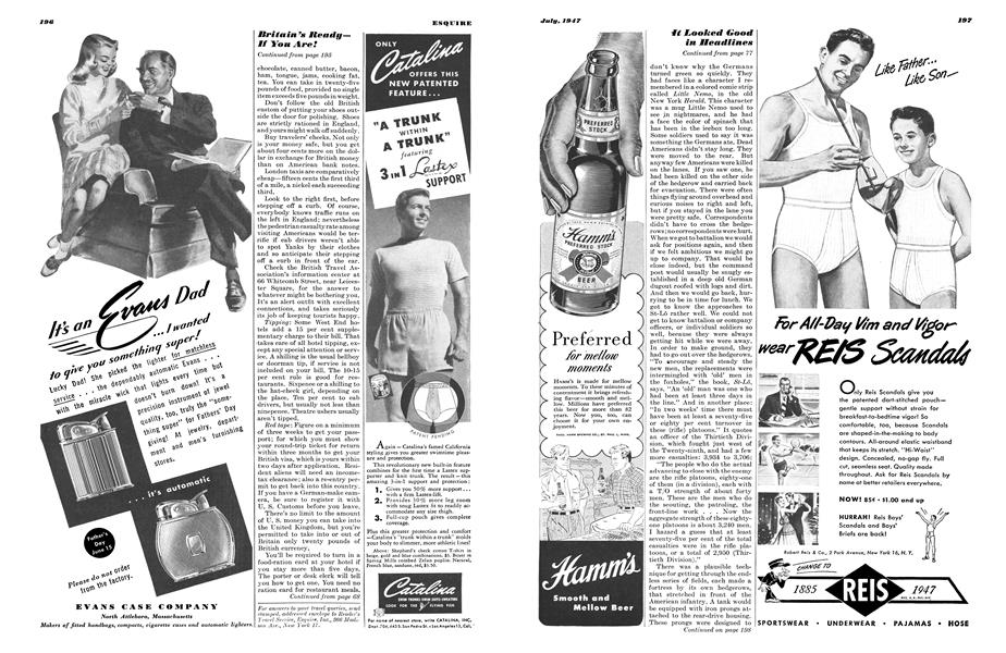 Evans Case Company | Esquire | JULY, 1947