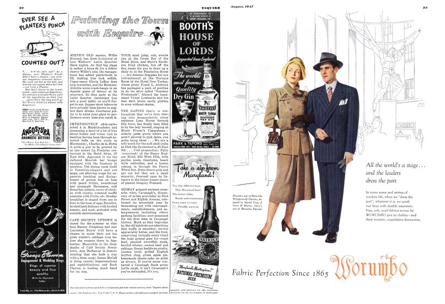 BREWING CO.: NATIONAL PREMIUM BEER | Esquire | AUGUST, 1947