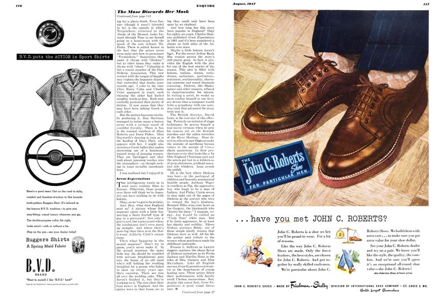 INTERNATIONAL SHOE COMPANY: JOHN C. ROBERTS SHOES | Esquire | AUGUST, 1947