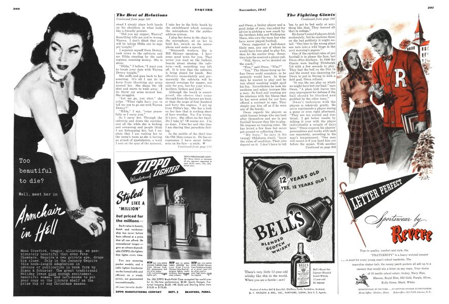 Arthur Bell & Sons Ltd.: Bell’s Royal Vat | Esquire | NOVEMBER 1947