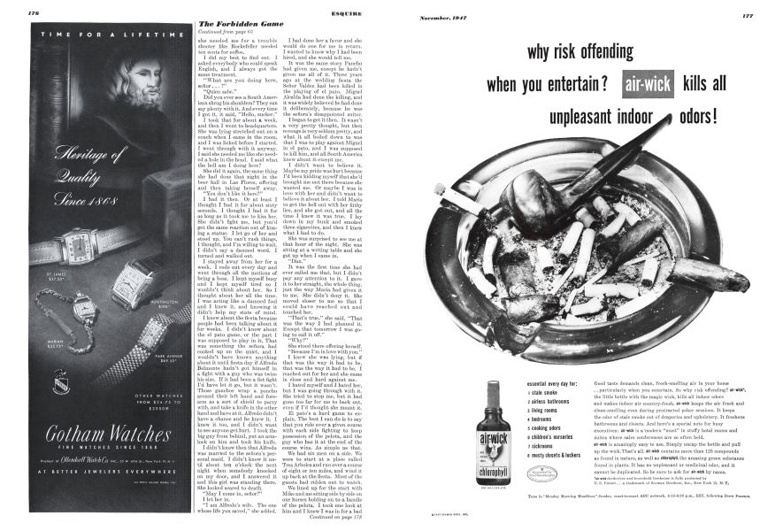 Ollendorff Watch Co. Inc.: Gotham Watches | Esquire | NOVEMBER 1947