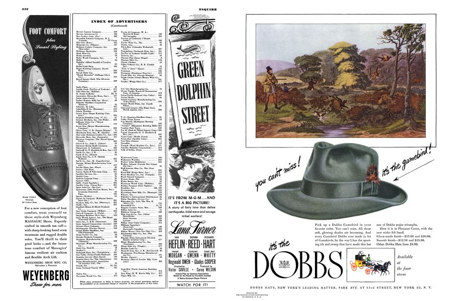 DOBBS HATS | Esquire | DECEMBER, 1948