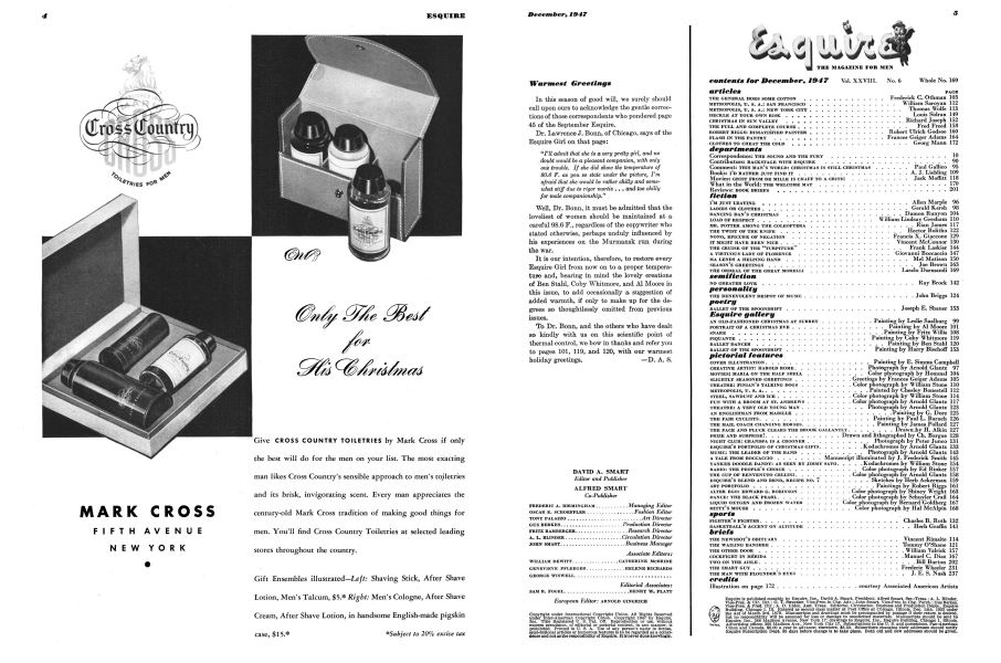 MARK CROSS | Esquire | DECEMBER, 1948