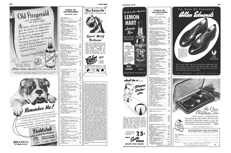 Stitzel-Weller Distillery, Inc. | Esquire | JANUARY, 1948