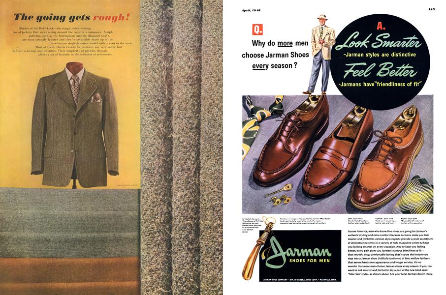 JARMAN SHOE COMPANY: Jarman shoes | Esquire | APRIL, 1948