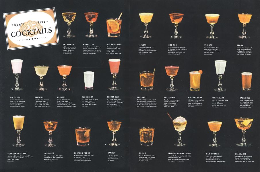 TWENTY-FIVE COCKTAILS | Esquire | AUGUST, 1948